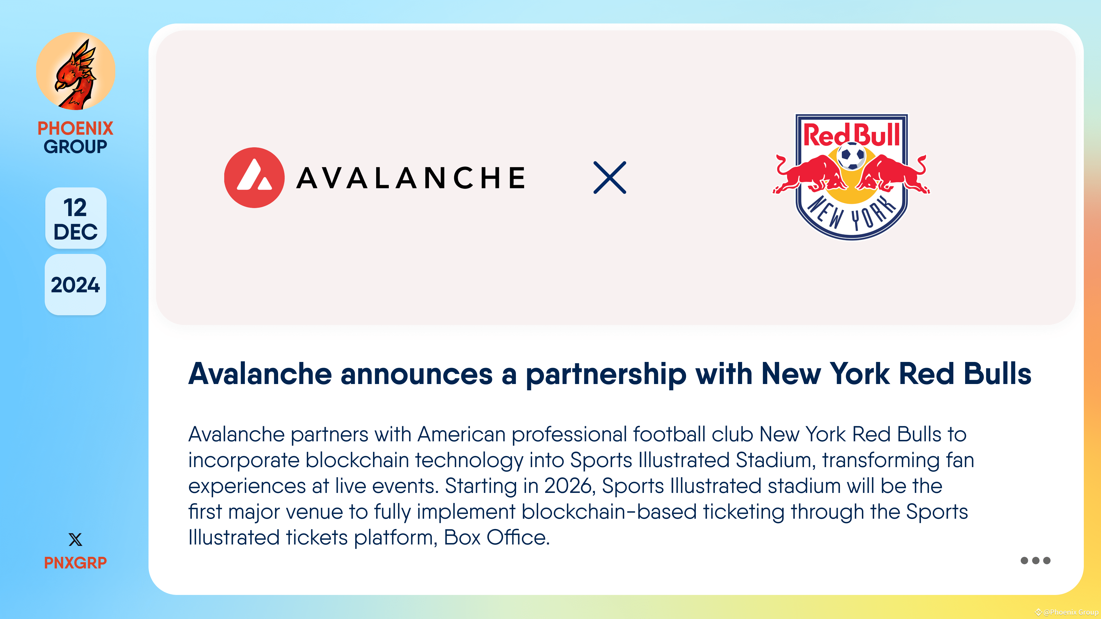 Avalanche announces a partnership with New York Red Bulls | Phoenix ...