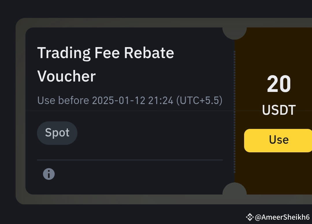 I got a 20 USDT token Rabate voucher from Square #OnChainL | AmeerSheikh on Binance Square