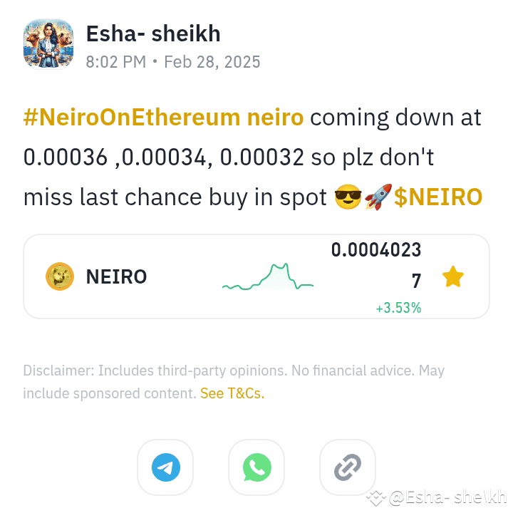 #CMEsolanaFutures the offer is valid at $NEIRO | Esha- sheikh on ...