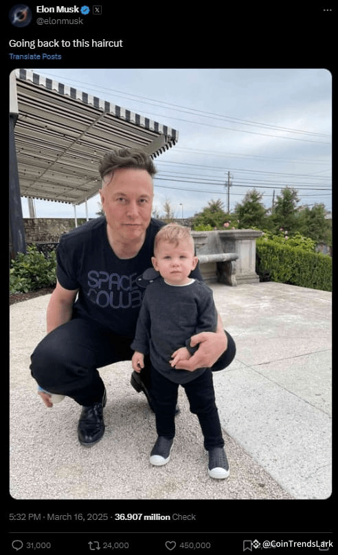 Elon Musk:Going back to this haircut | CoinTrendsLark on Binance Square