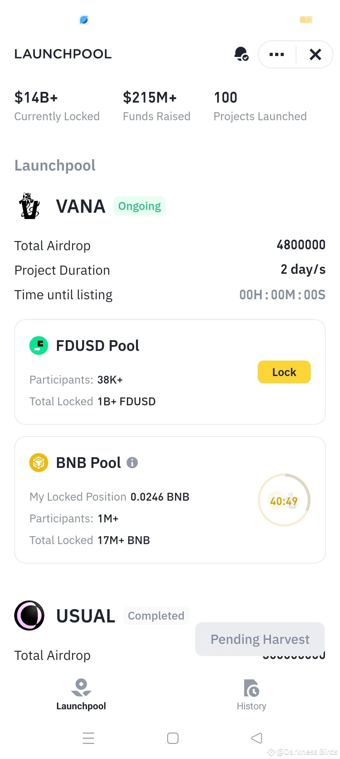 #Vana #BinanceLaunchpol New launch pool , 4,800,000 total | Darkness ...