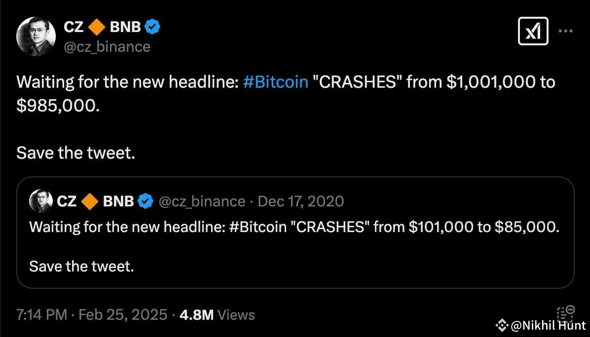 ️ CZ strikes again 💸 BTC at $89,000: “Waiting for the hea | Nikhil Hunt ...