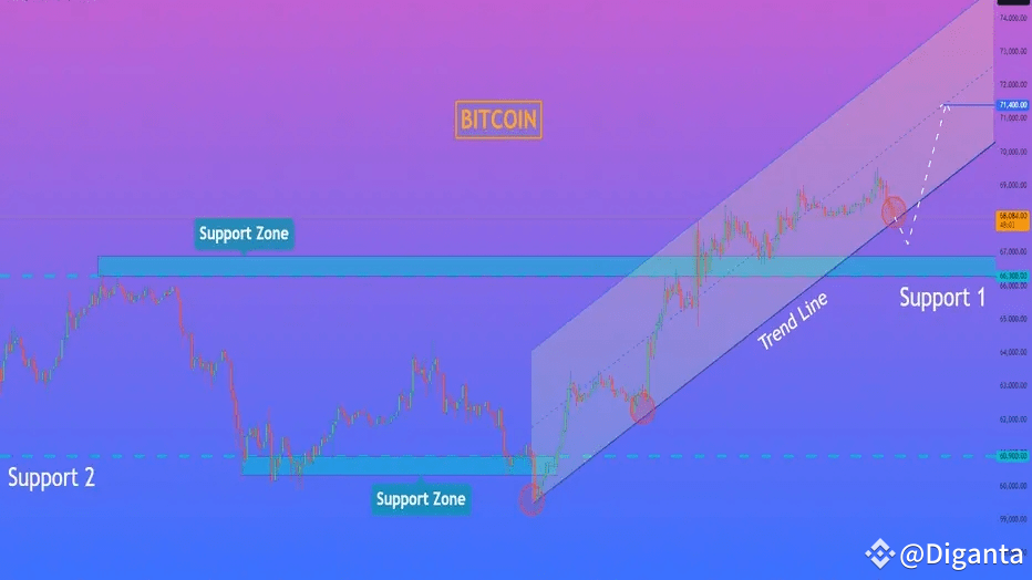 Bitcoin can continue to grow inside upward channel | Diganta on Binance ...
