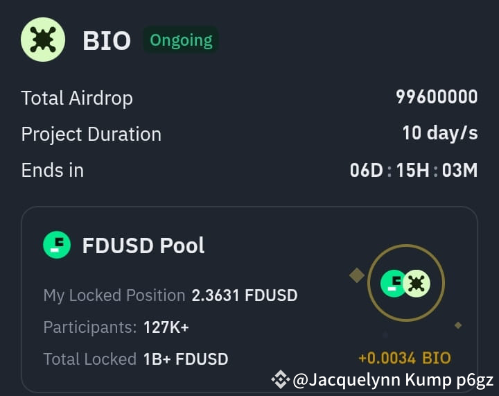 Binance Launch Pool BIO Airdrop Lock your $BNB and $FDUSD | Princess3862 on Binance Square