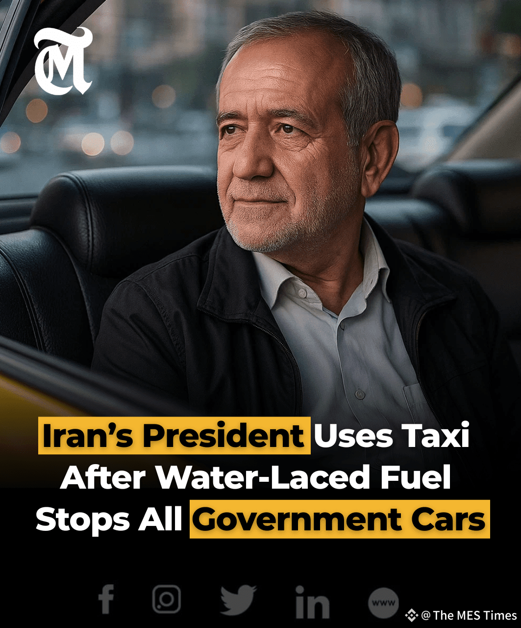 Iranian President Masoud Pezeshkian was forced to take a | The MES ...