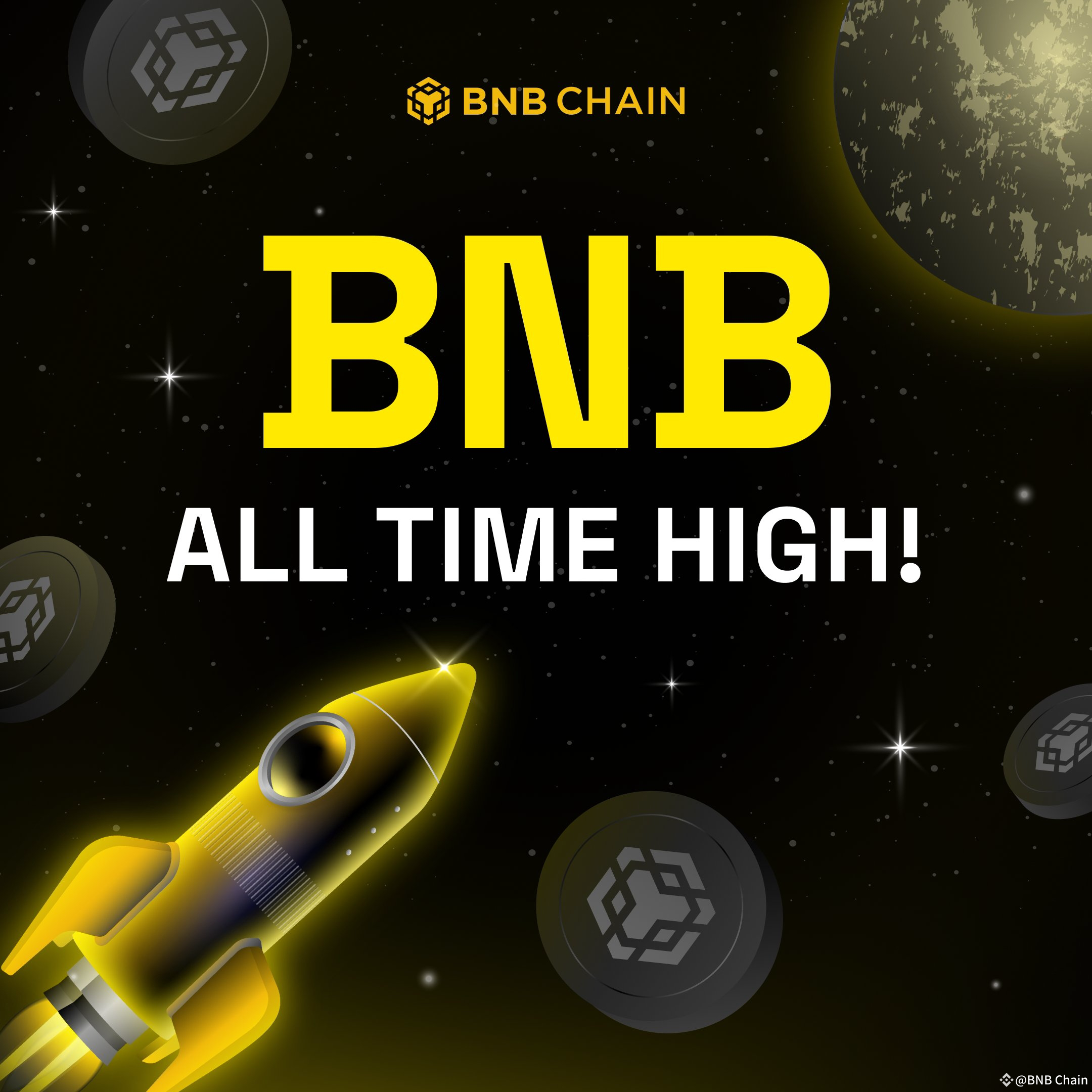 Excited to see $BNB hitting a new ATH! 🚀 | BNB Chain on Binance Square