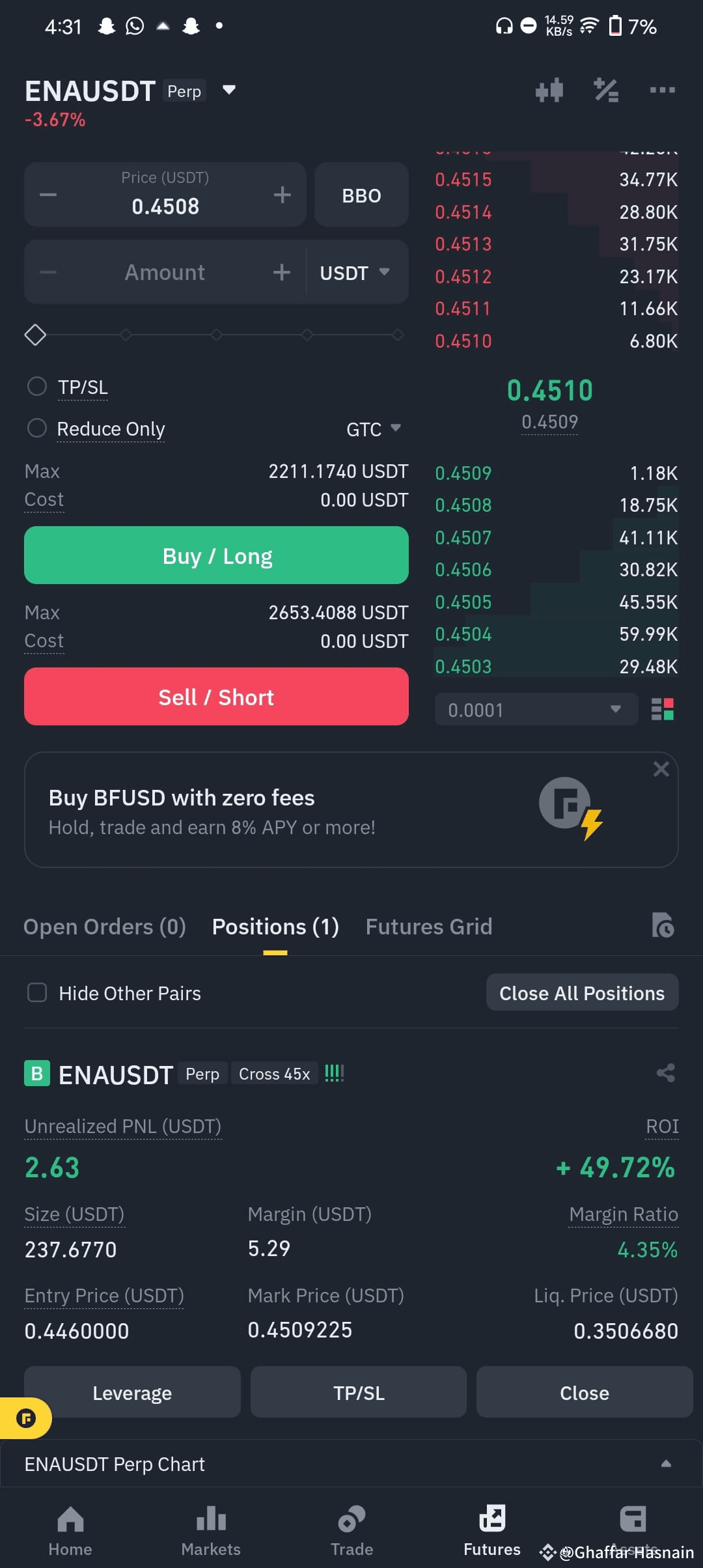 Follow me #ENAUSDT🚨 Bull Movement Take a long Position a | Ghaffar ...