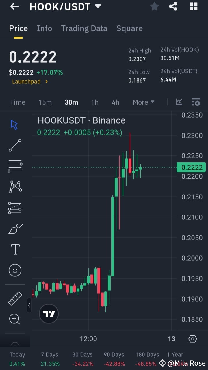 $HOOK /USDT Bull Run Move Confirm 💯 💥 Ready to Catch the | Mila Rose on Binance Square
