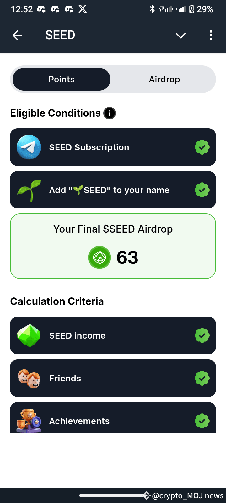 $SEED Final Token Allocation is out 💰 Go check yours. #AİR | crypto_MOJ ...