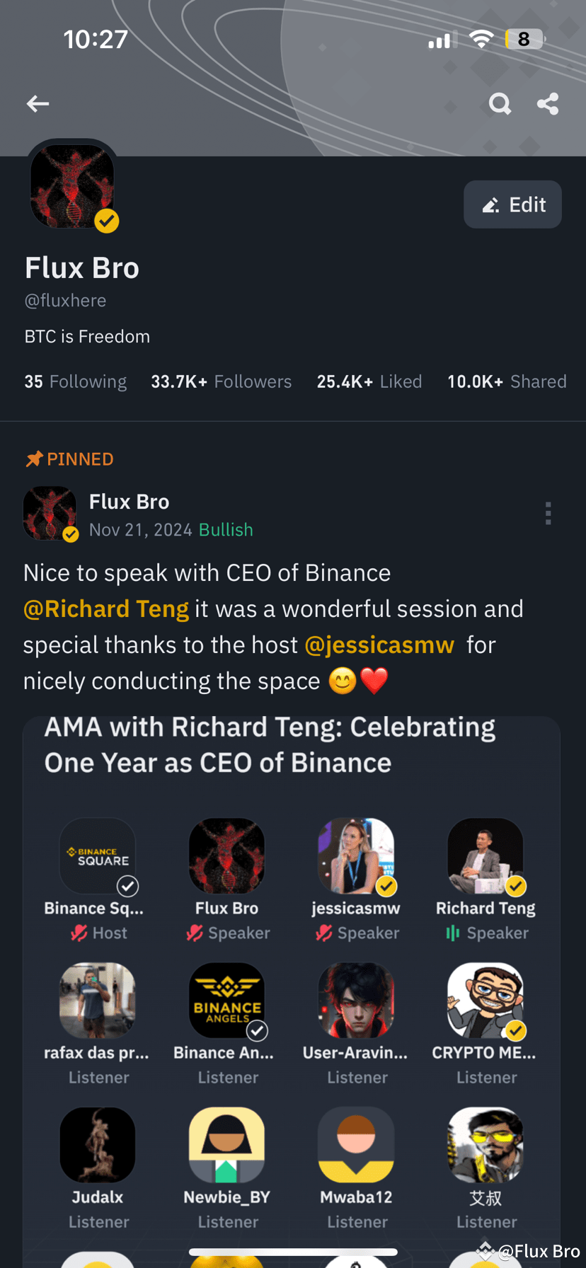 🎉 Officially Verified on Binance! 🎉 It’s a monumental mom | Flux Bro on Binance Square