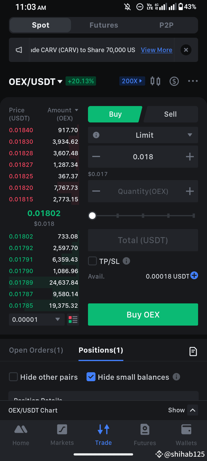 Price Very Low so you can buy $OEX In mexc global | shihab125 on ...