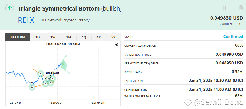 Triangle Symmetrical Bottom (bullish) $REI CONFIRMED ON Ja | Serhii ...