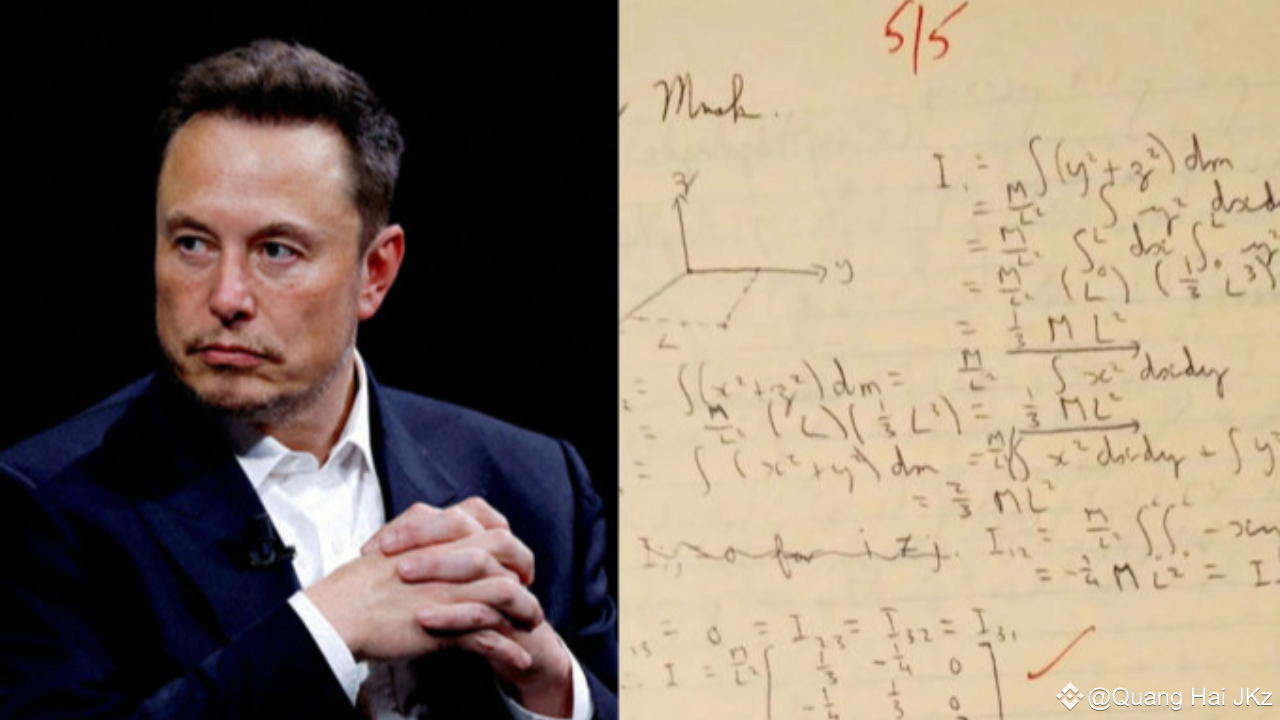 Elon Musk's physics homework goes viral | QuangHaiJk on Binance Square