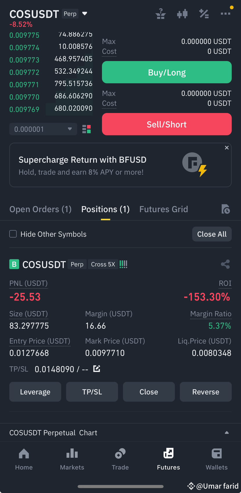 $COS why cos why i am still stuck in this trade 2days ago an | Umar ...