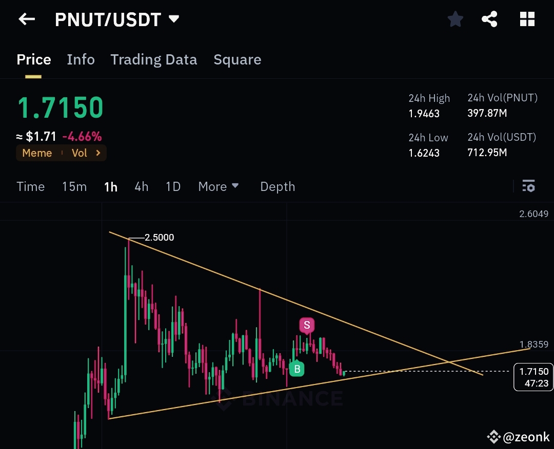 This was the real chart for $PNUT For those who wants to en | zeonk on ...