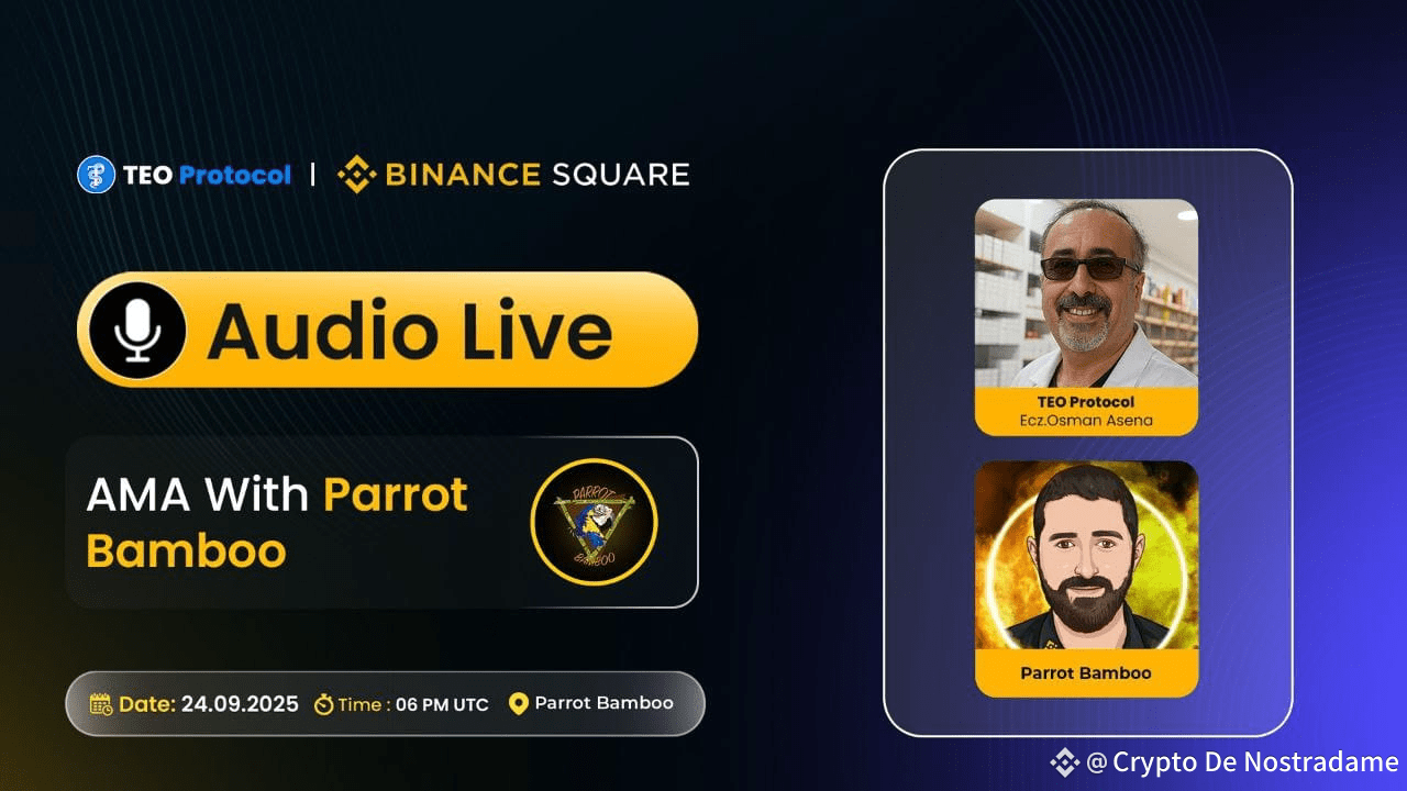 🎤 AUDIO LIVE AMA | Parrot Bamboo x Teo Protocol 📣 Join us | Crypto De ...