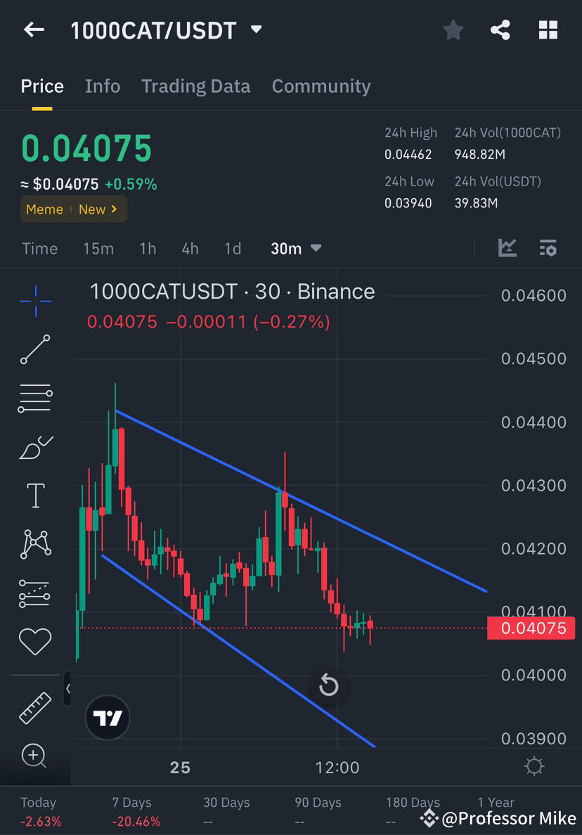 Potential Short Opportunity: $1000CAT /USDT!💯🔥 Analysis: | Professor Mike on Binance Square