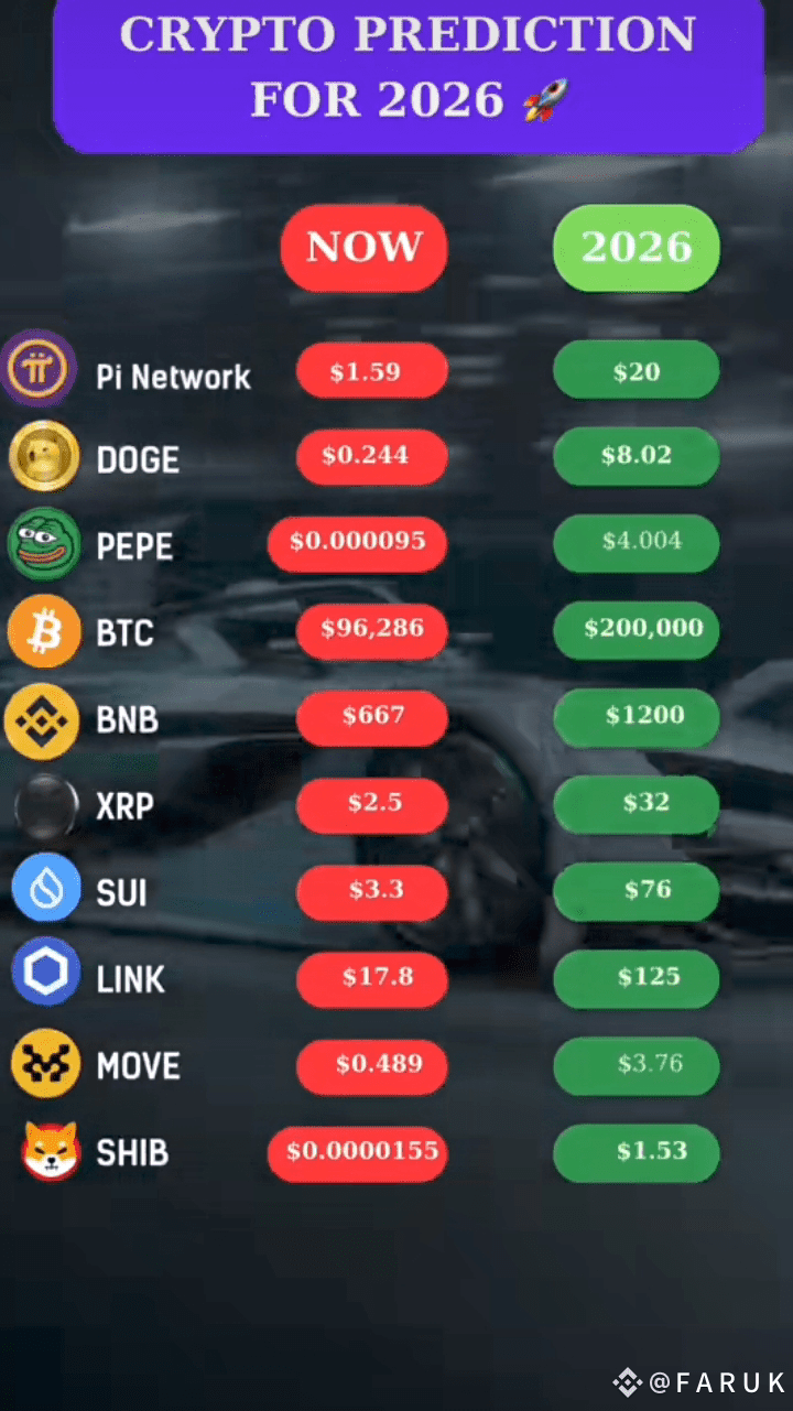 crypto prediction for 2026..... $BTC $ETH $SOL | F A R U K on Binance Square