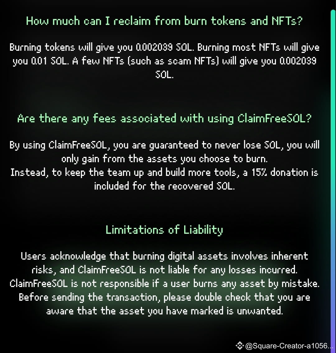 🚀 Did you know you can reclaim part of your $SOL by burning | Elas001M ...