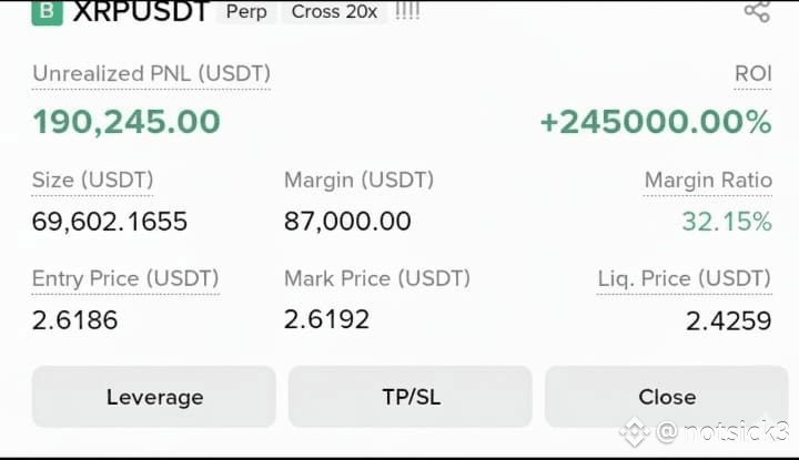 finally I'm closing 190k profit $XRP 🏰 | notsick3 on Binance Square