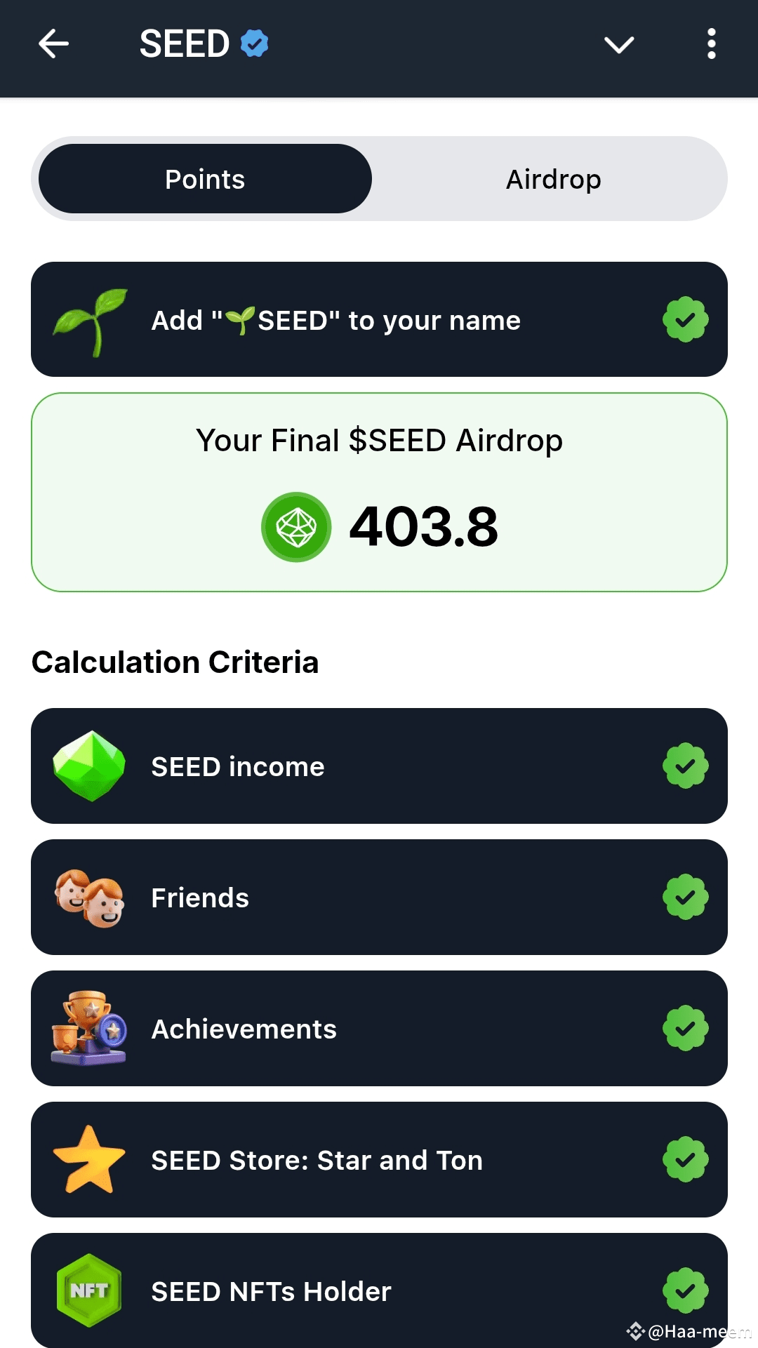 SEED Airdrop: 403.8 🌱 How many #seed tokens have you got? | Haa-meem on ...