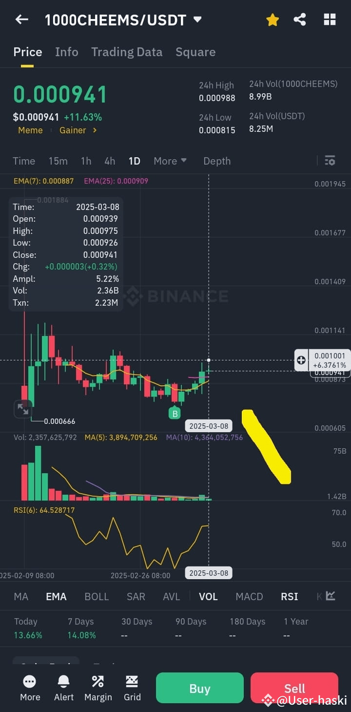 come on $1000CHEEMS , when 0.001 | User-haski on Binance Square