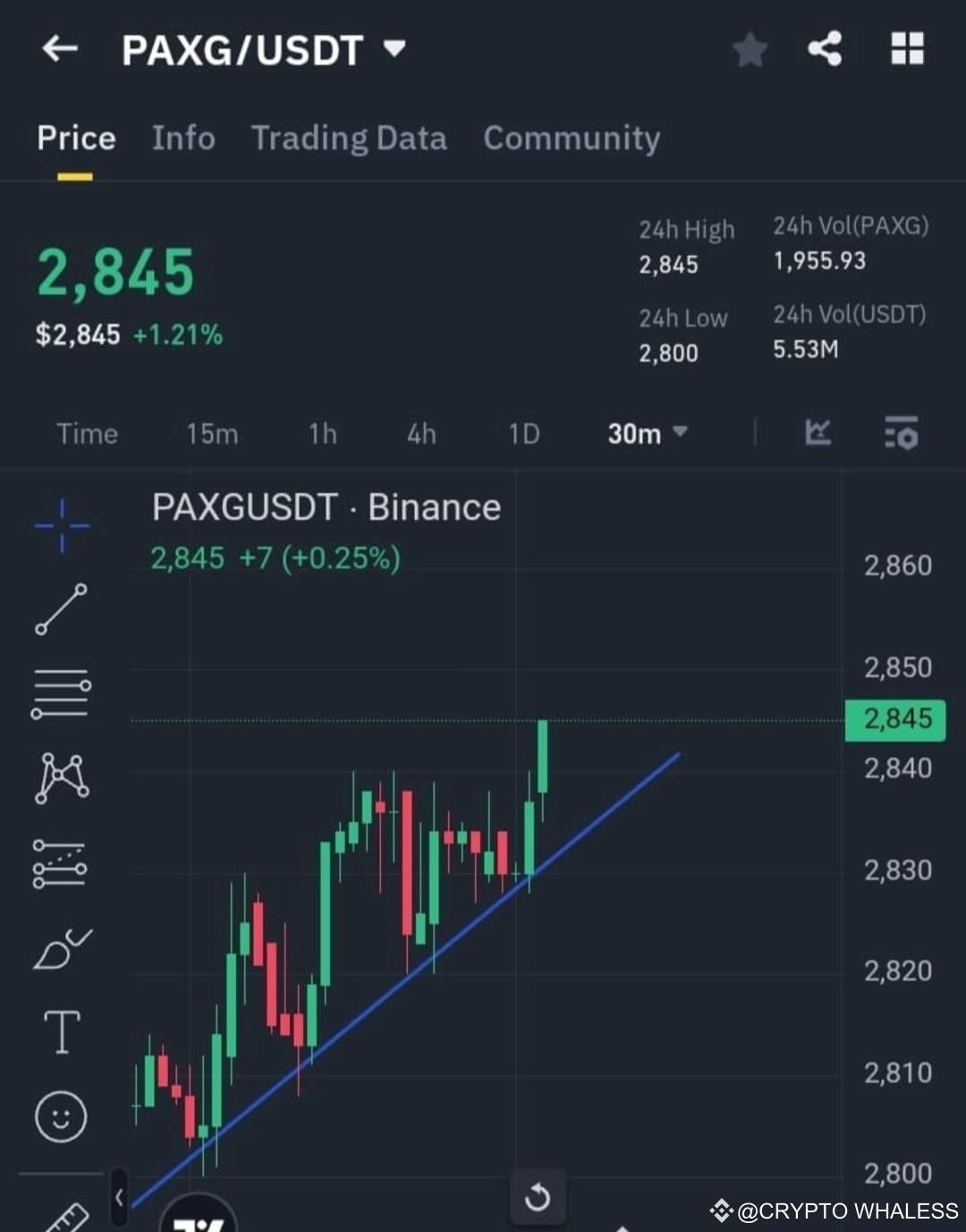 $PAXG /USDT Bull Run Alert! 🔥💯 Current Price: $2845 Key Le | CRYPTO WHALESS on Binance Square