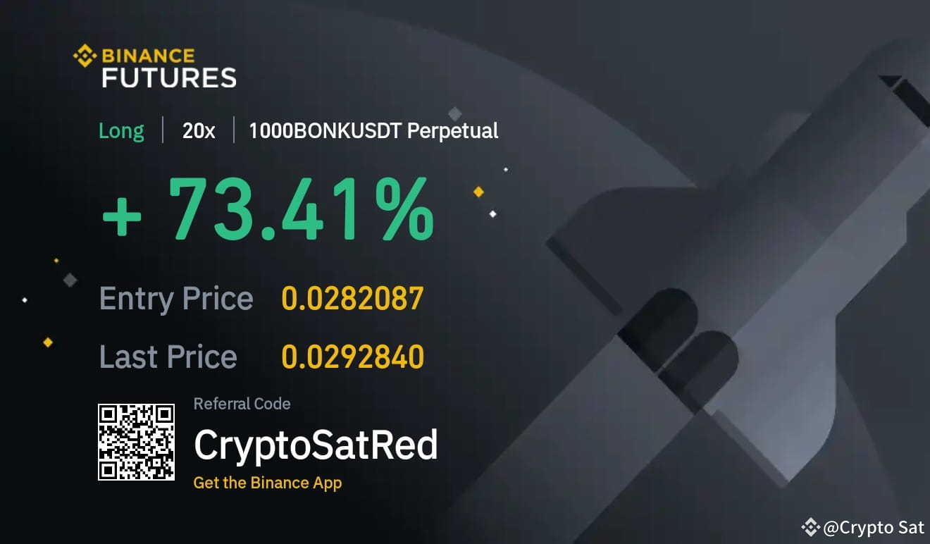 $BONK 4 tps ️ Move STOPLOSS to entry price | Crypto Sat on Binance Square