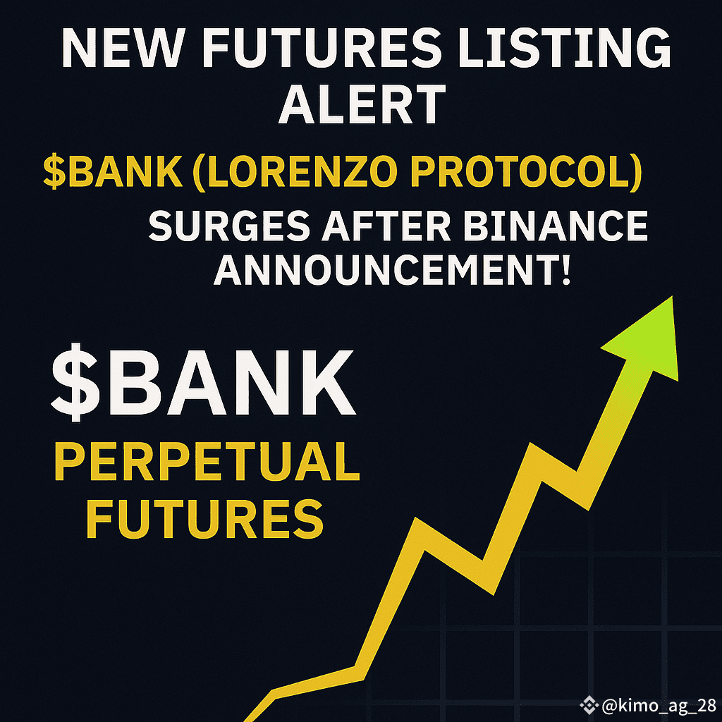 New Futures Listing Alert: $BANK (Lorenzo Protocol) Surges A | KA-28 on ...