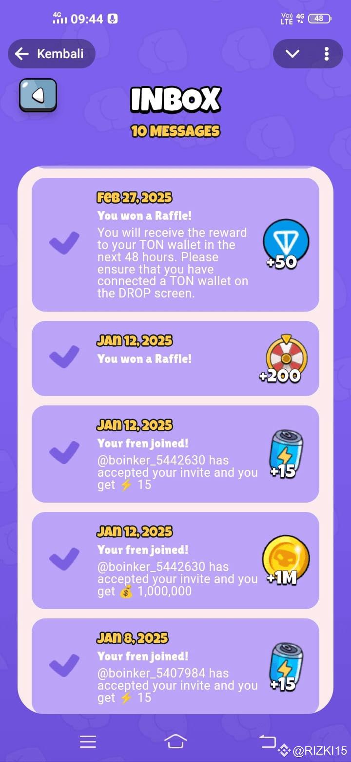 I once received 50 #ton coin from boinker but I started to d | RIZKI786 ...