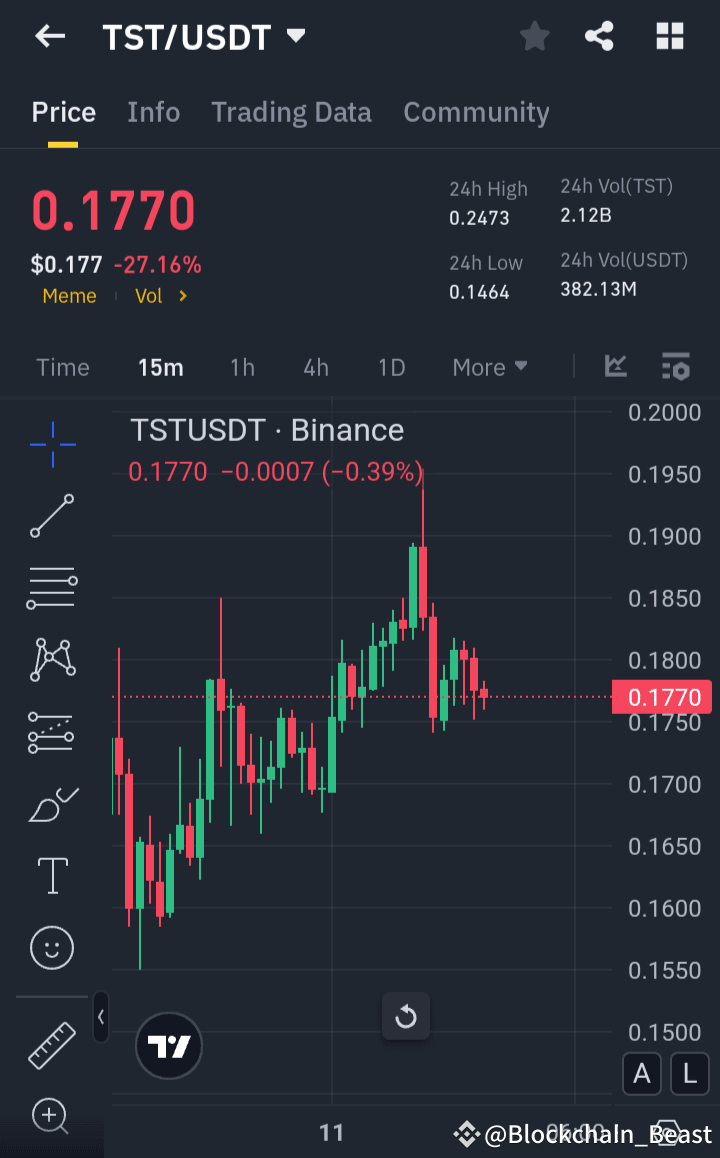 🚀 $TST /USDT Market Analysis – Bounce or Breakdown? 📉📈 T | Blockchain_Beast on Binance Square