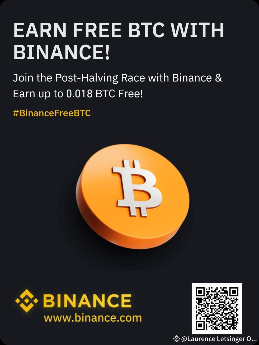 #BTC☀ free by scanning QR code | We love BTC on Binance Square