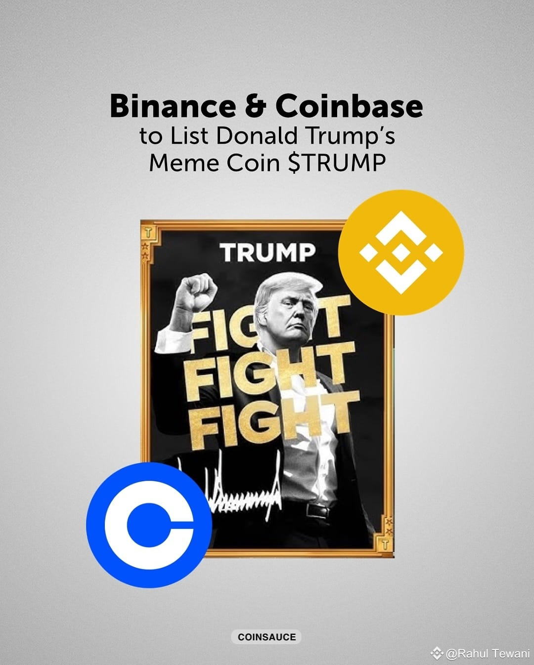 Binance and Coinbase to list Donald Trump's Meme coin $TRUMP | Crypto ...