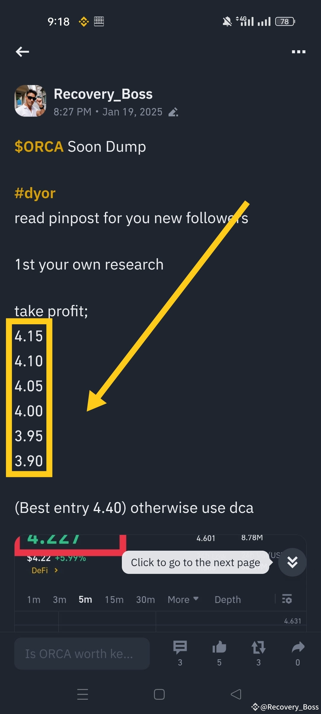 $ORCA hit All target if you are my follower then i hope yo | Recovery_Boss on Binance Square