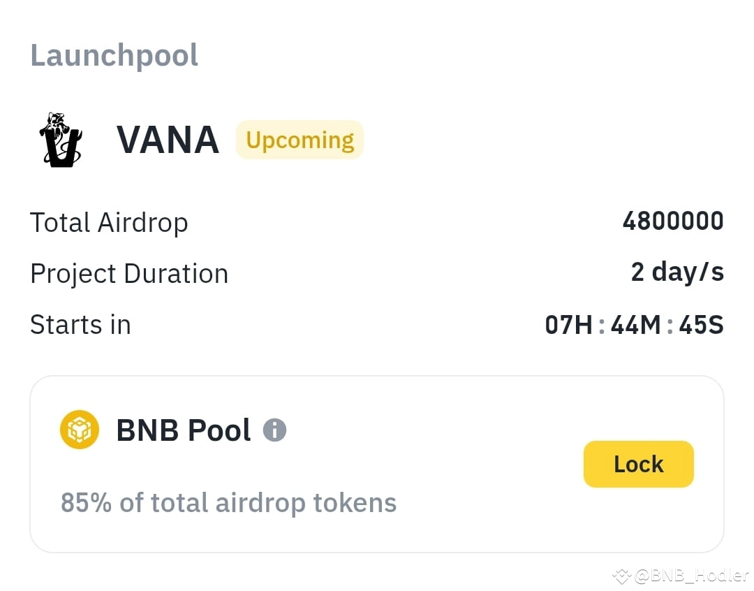 Prepare your $BNB . New $VANA Launchpool | BNB_Hodler on Binance Square