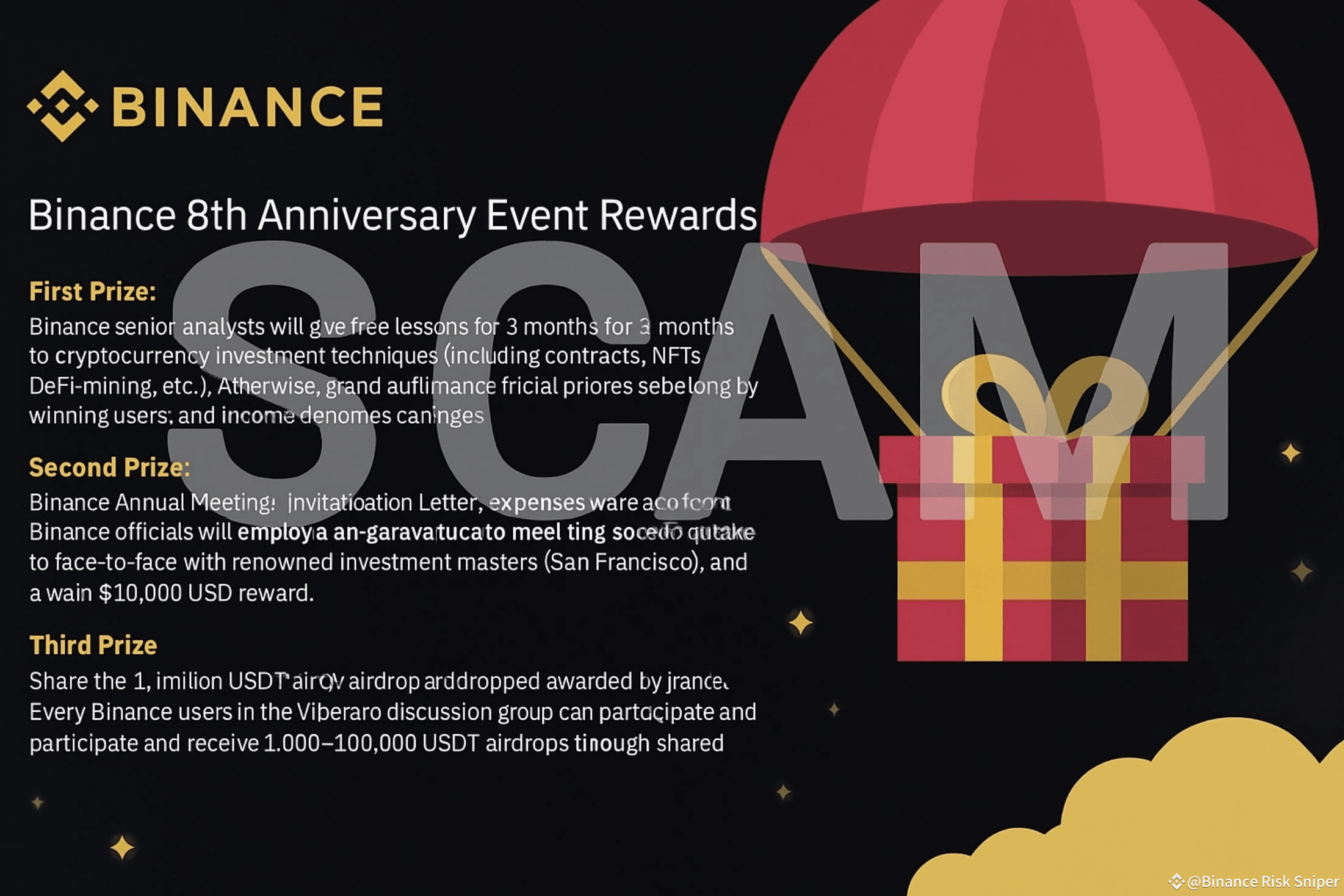Beware of Fake Binance 8th Anniversary Airdrop | Binance Risk Sniper on ...