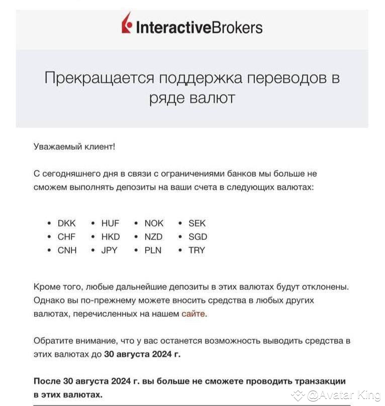 ⏺The American broker Interactive Brokers has limited the use | Avatar ...