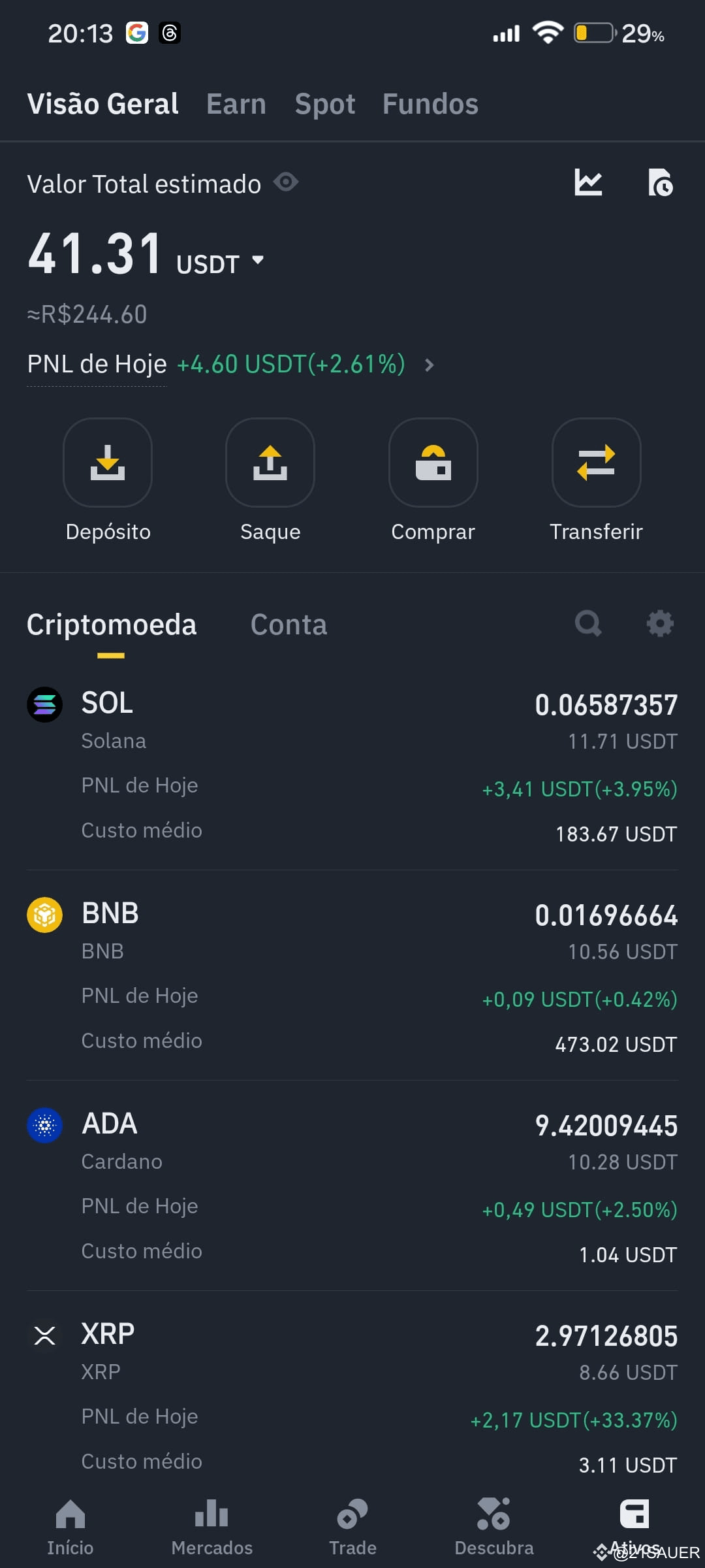$SOL $XRP $BNB $ADA I am new to crypto, I don't even know 1% | 21SAUER on Binance Square