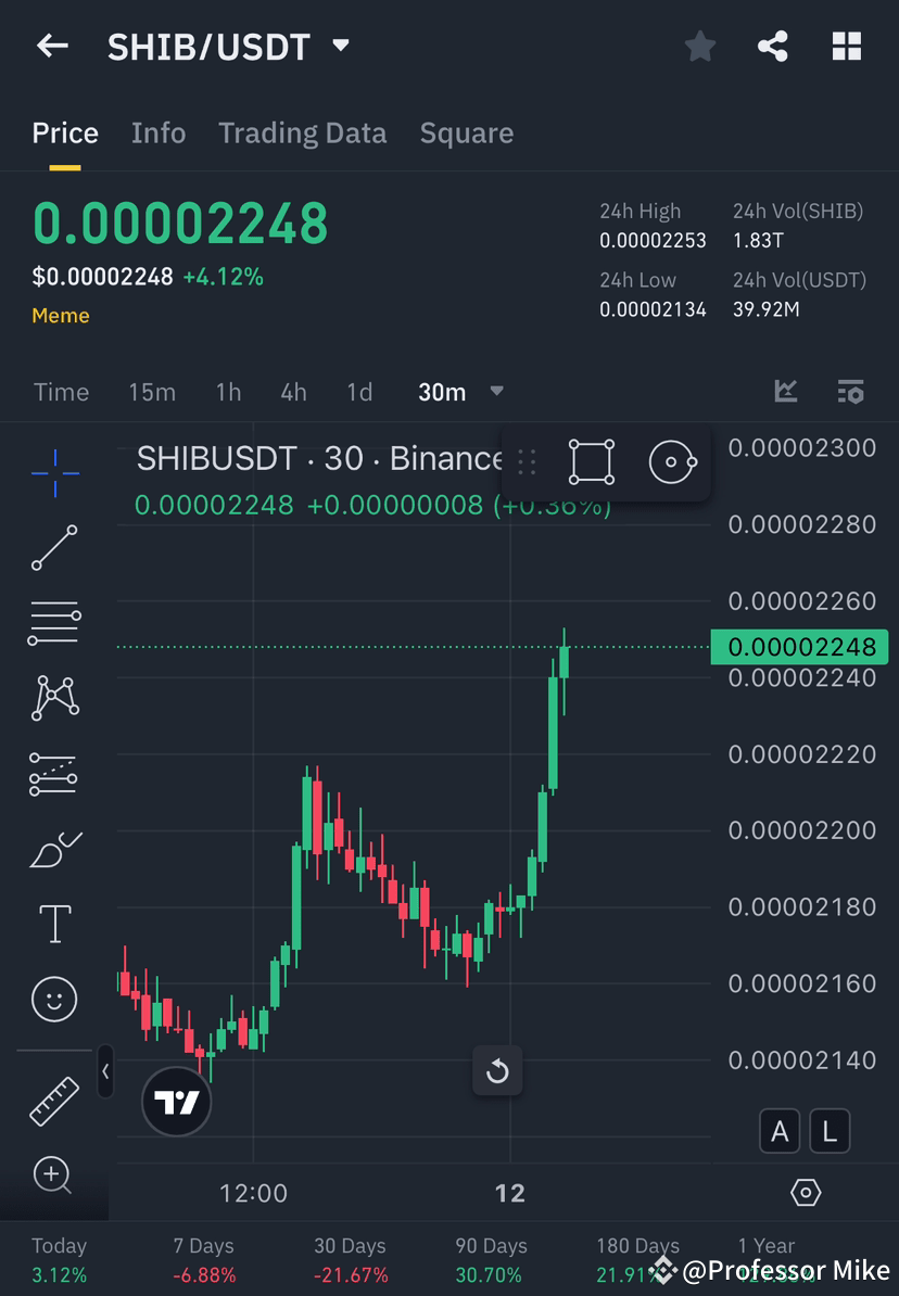 $SHIB /USDT Bull Run!🔥💯 SHIB/USDT is showing strong momen | Professor Mike on Binance Square