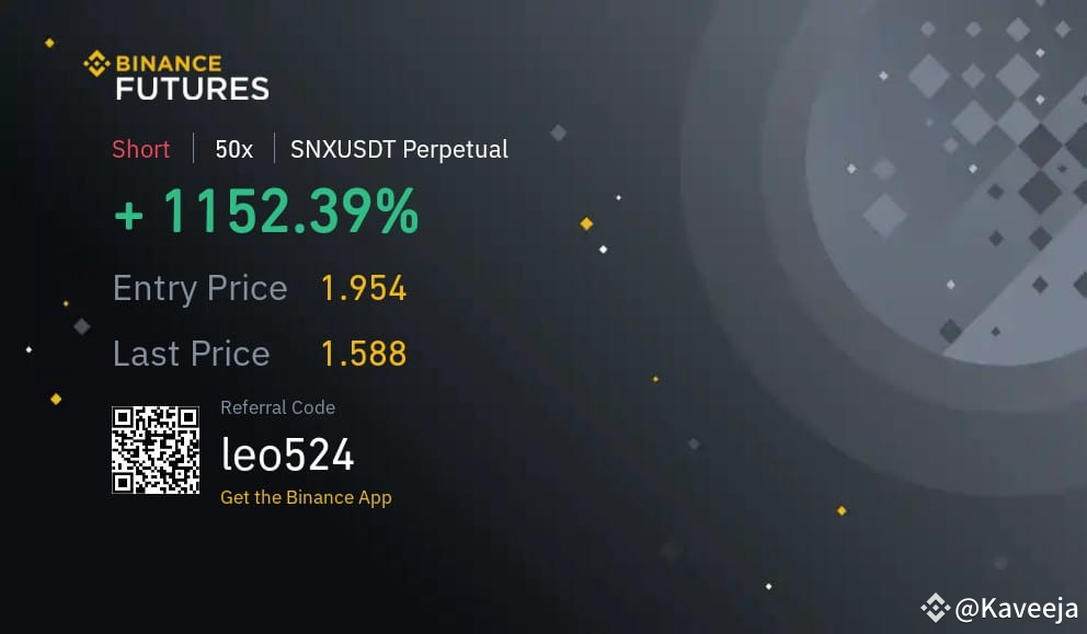 successfully caught $SNX short entry 🔥 | Leo524 on Binance Square
