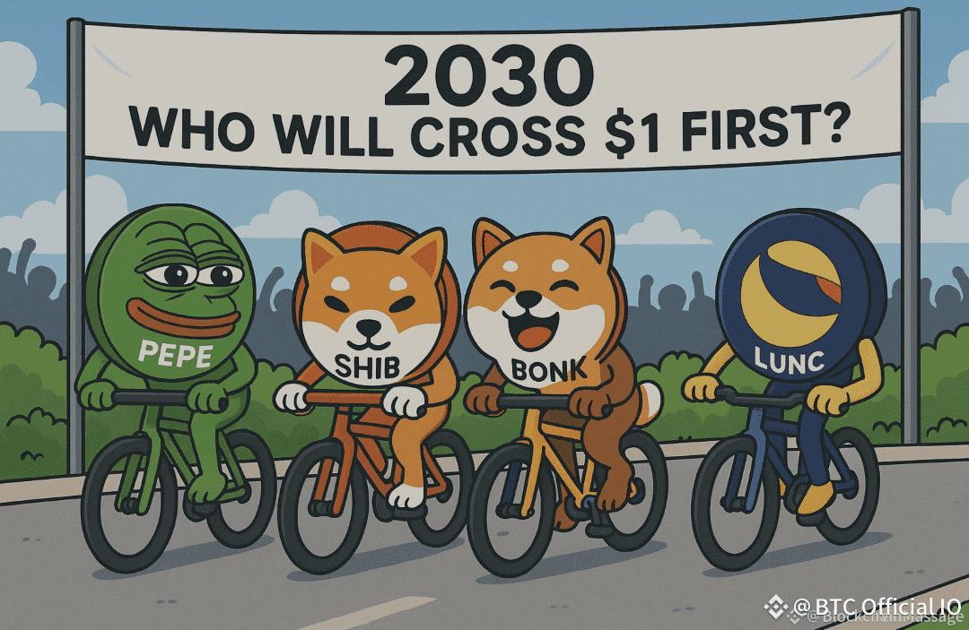 Who will be the first to cross $1 in 2030 $PEPE =? $SHIB =? | BTC ...