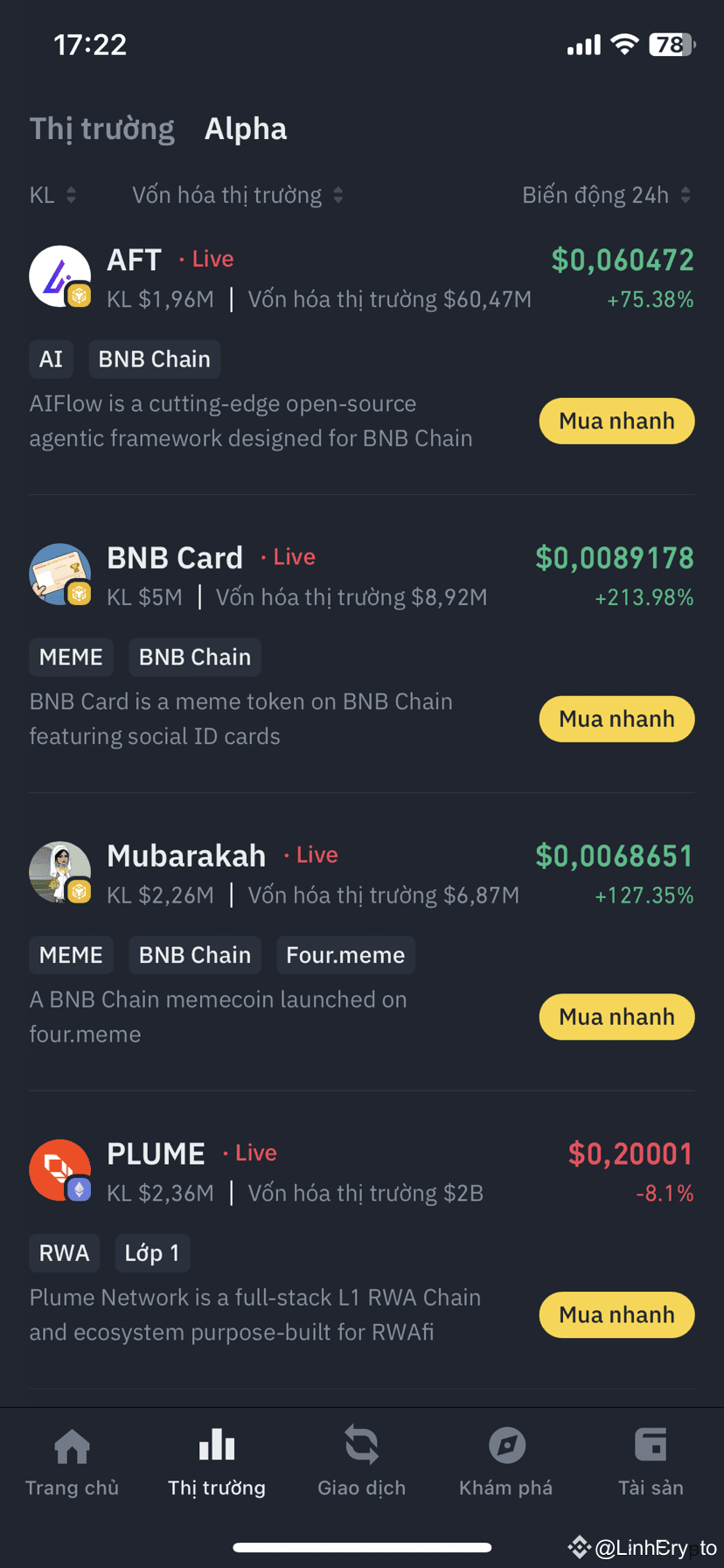 Binance Alpha launches 4 new tokens, including: PLUME, BNB C ...