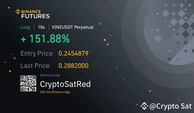 $VINE trade got 150% profit 🔥 #cryptosat | Crypto Sat on Binance Square