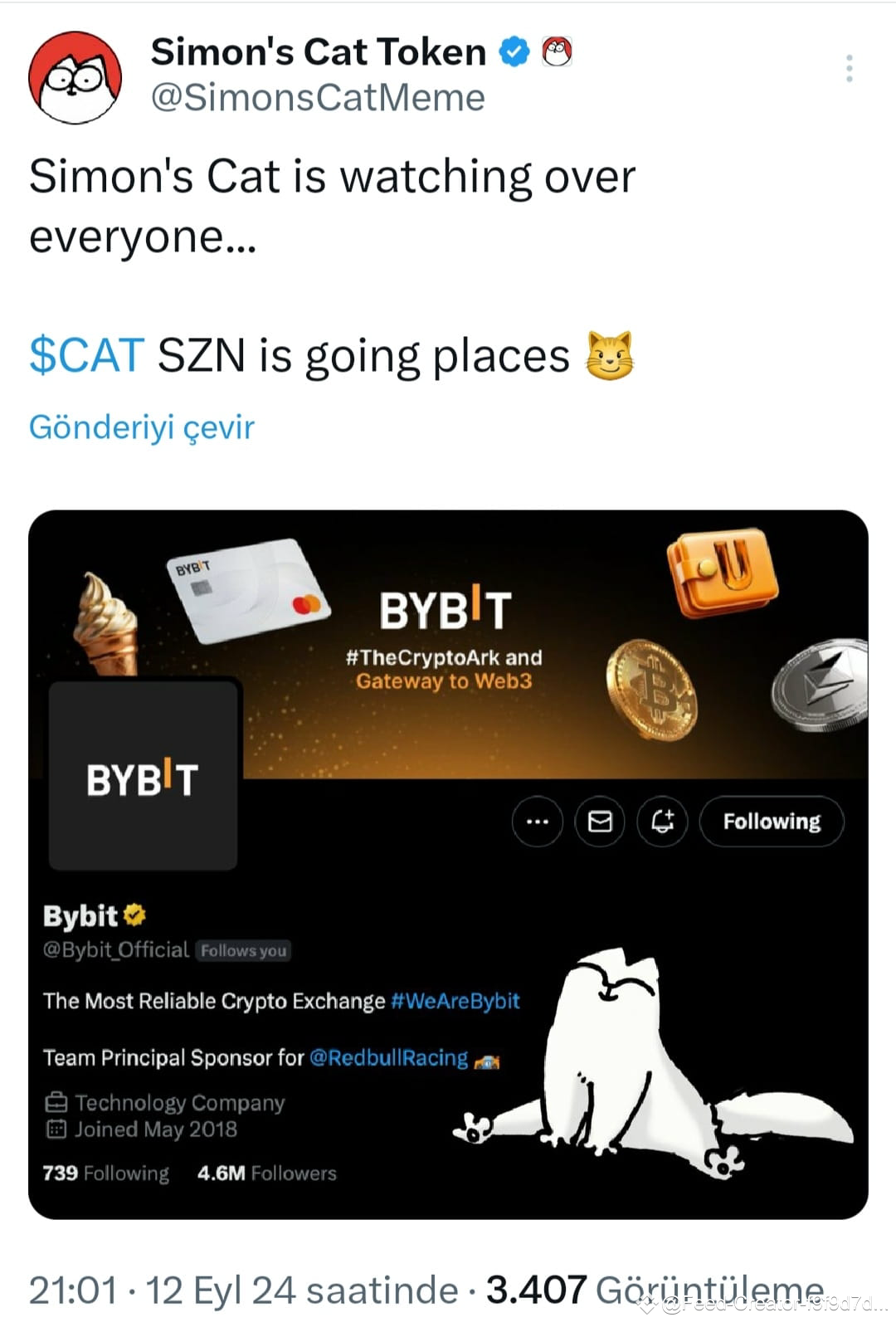 bybit approved next is #binance 💥💥💥 $CAT is getting rea | Feed-Creator ...