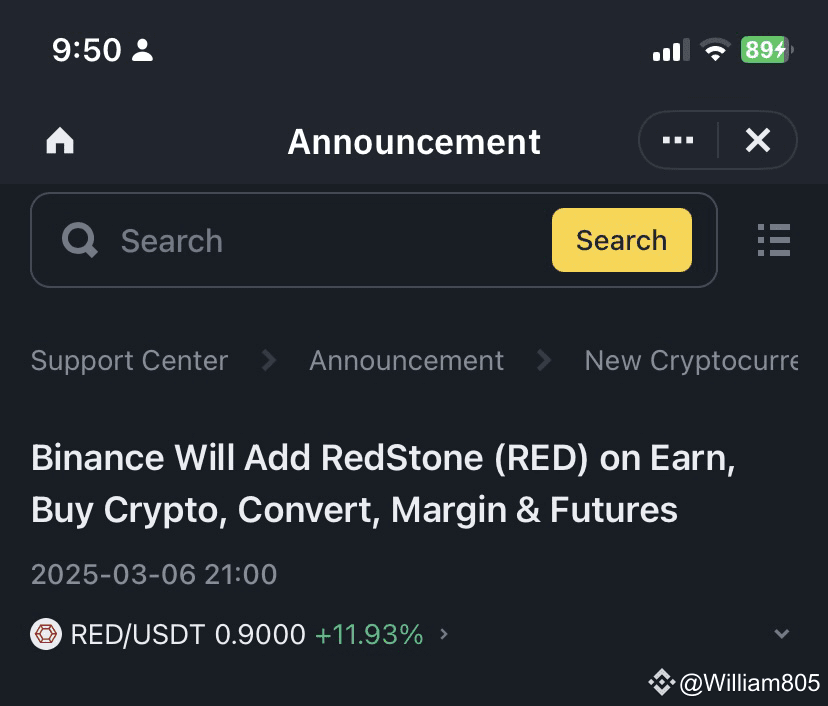 $RED REDSTONE WILL BE ADDED ON BUY CRYPTO,CONVERT,MARGIN AND | FREE CRYPTO NOW on Binance Square