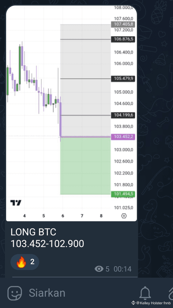 Long $BTC 103,452 -102,900 High Resiko⚠️ | Kelley Holster fnnb on Binance Square