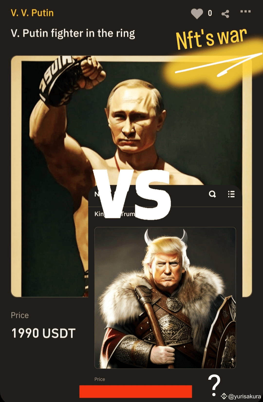 The NFT wars have begun! 🪖🔥💥 Putin’s NFT hits $1,990, but | yurisakura on Binance Square