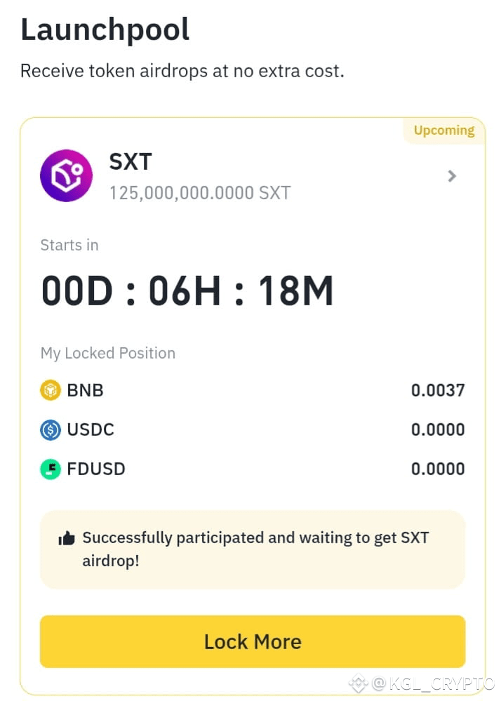 Launchpool Alert! 🚀 I just joined the upcoming SXT token ai | KGL_CRYPTO on Binance Square