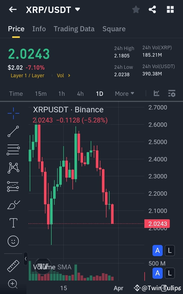 𝗫𝗥𝗣 𝗙𝗮𝗰𝗲𝘀 𝗦𝘁𝗿𝗼𝗻𝗴 𝗕𝗲𝗮𝗿𝗶𝘀𝗵 𝗣𝗿𝗲𝘀𝘀𝘂𝗿 | Twin Tulips on Binance Square