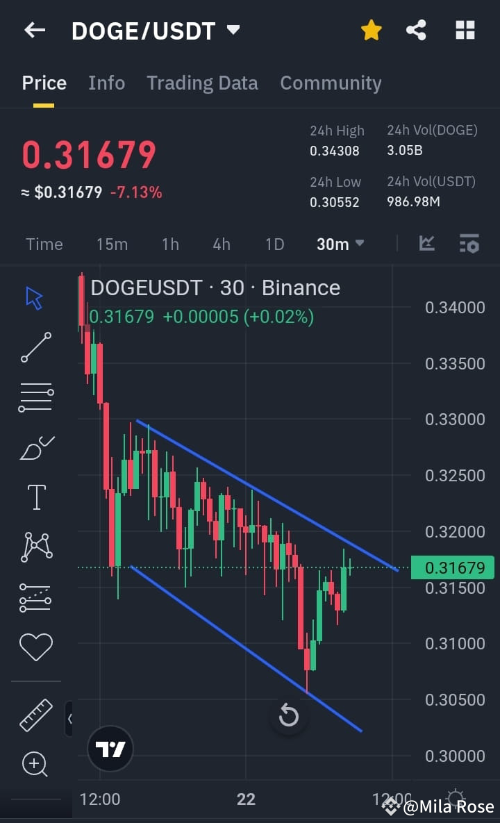 $DOGE /USDT Trade Plans Momentum Update Alert 💯 🔥 📈 C | Mila Rose on Binance Square